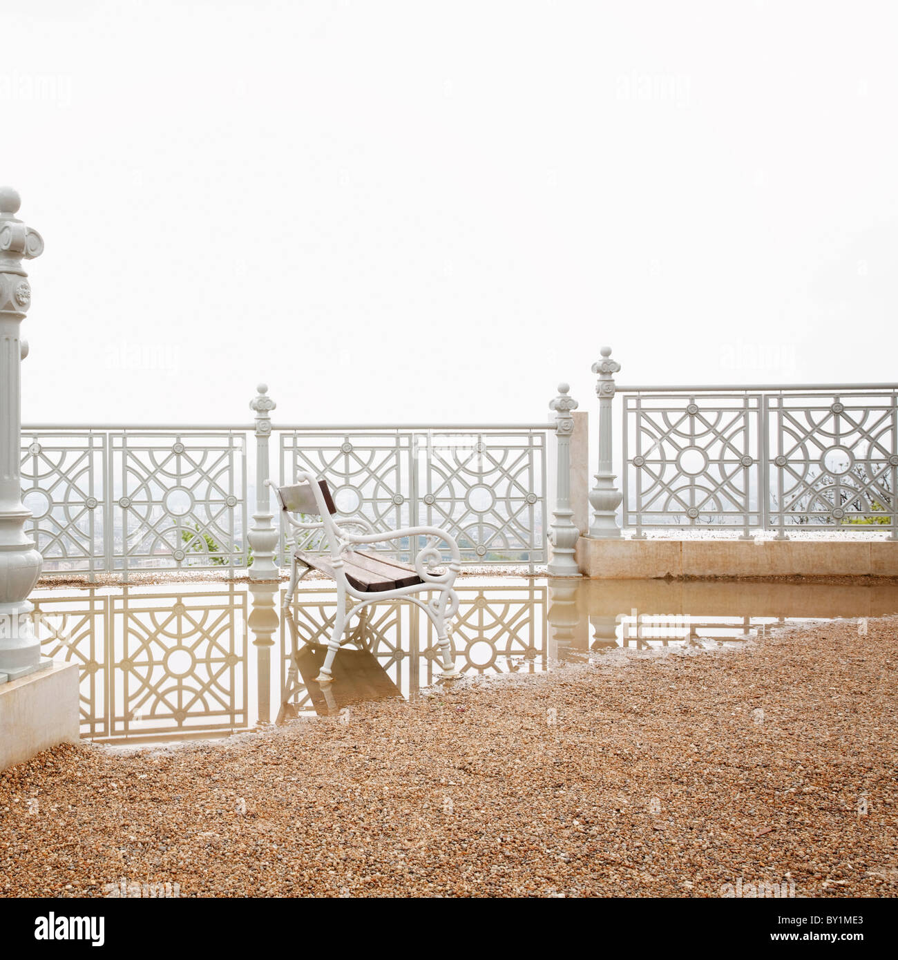 Seat in a puddle Stock Photo - Alamy