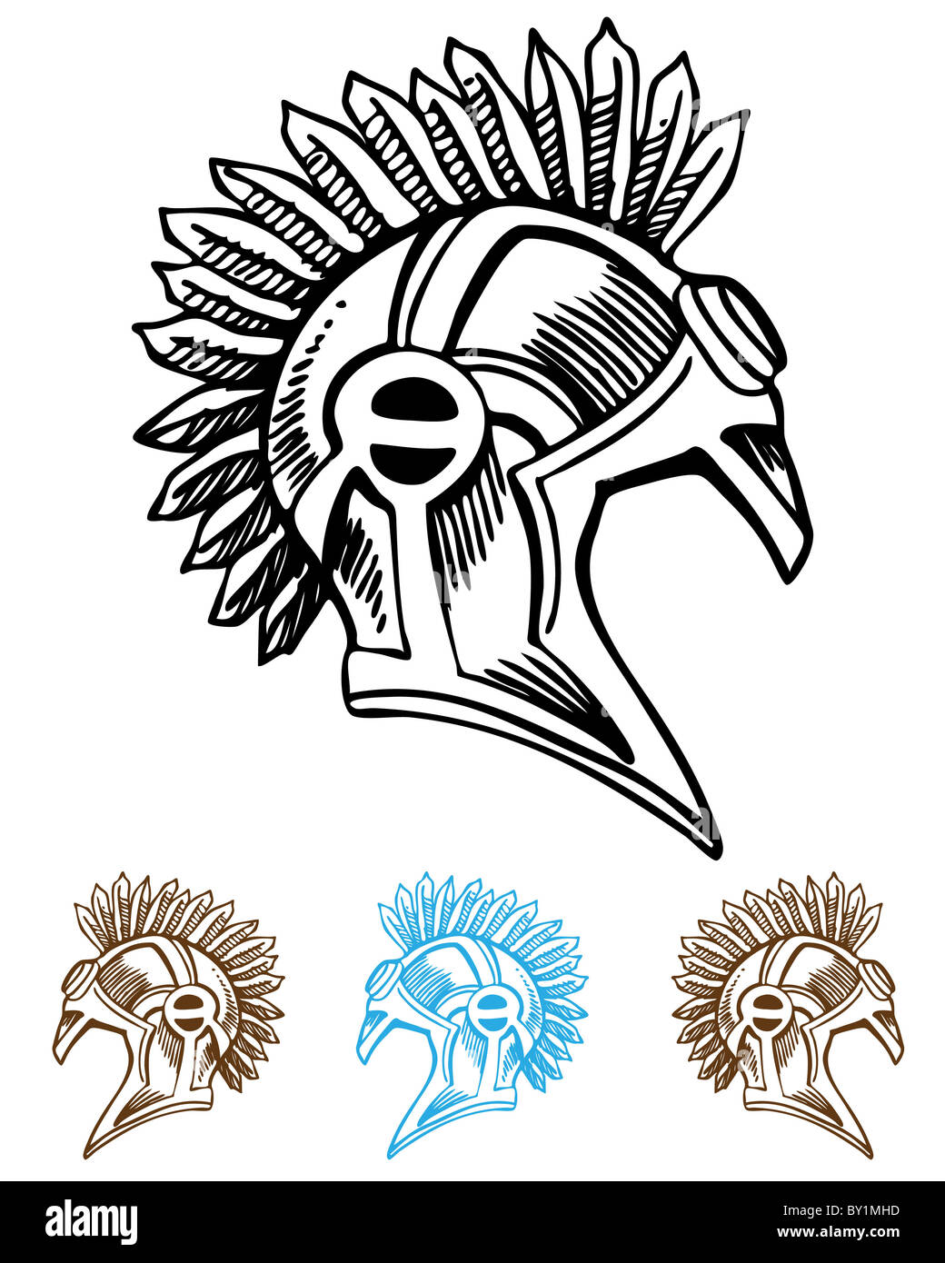 Knights helmet and feathers hi-res stock photography and images - Alamy