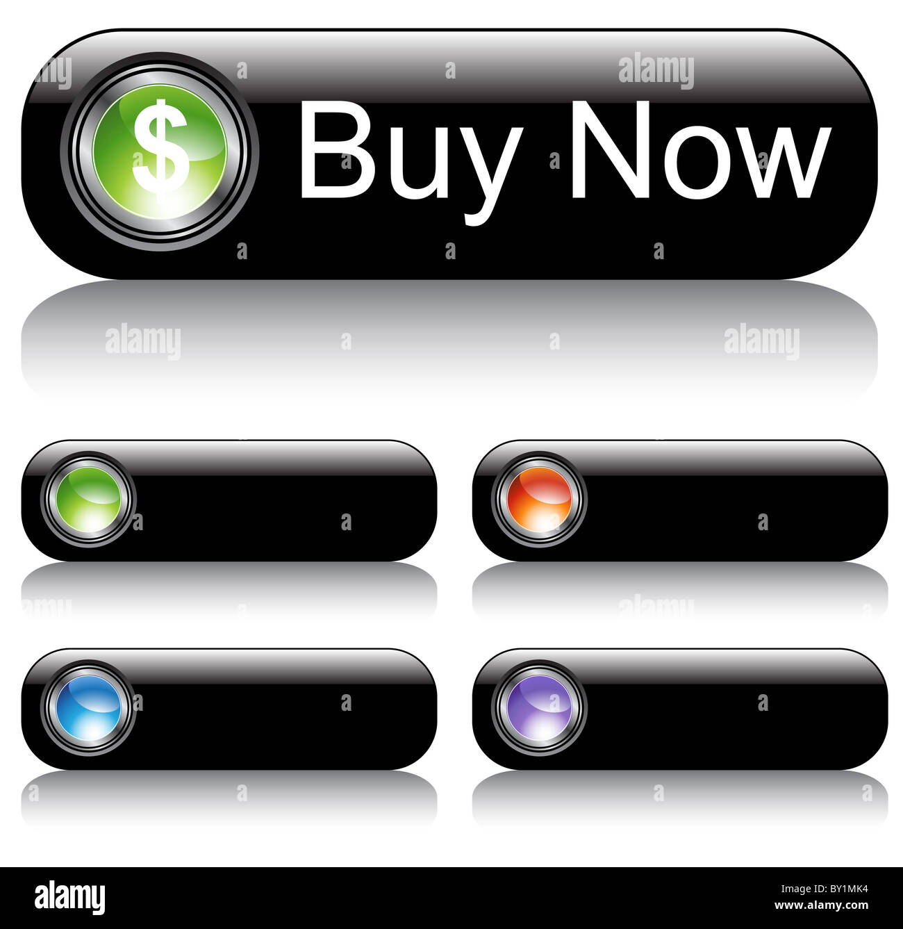 A black web button set with text Stock Photo - Alamy