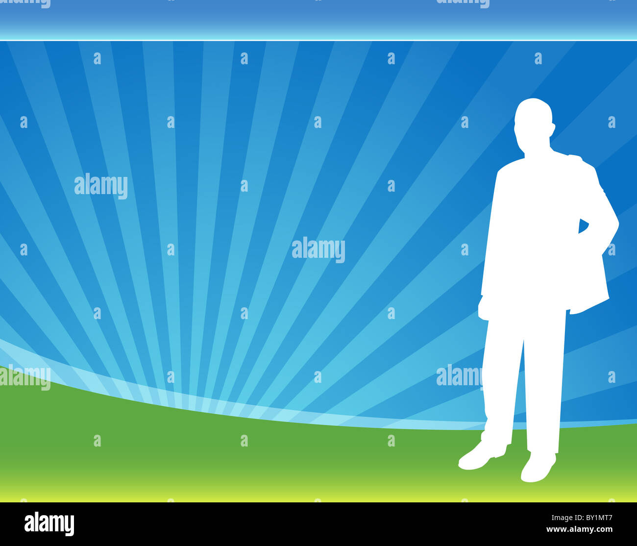 A silhouette of a businessman pose Stock Photo - Alamy