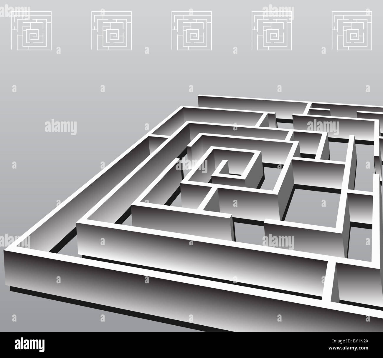 An image of a Square Maze Stock Photo - Alamy