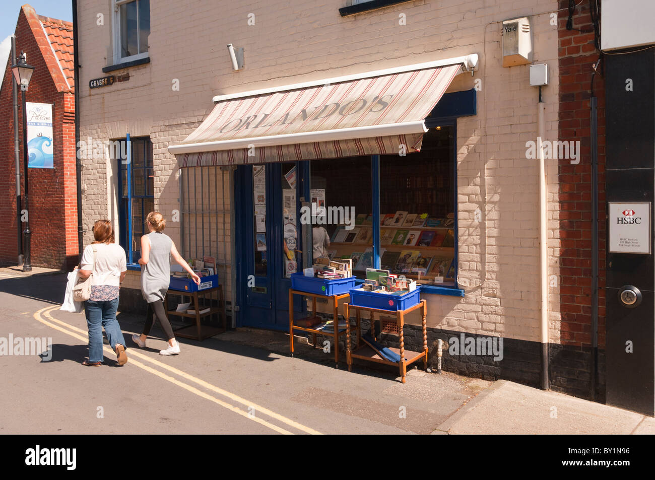 The Orlando's secondhand book shop store at Aldeburgh , Suffolk ...