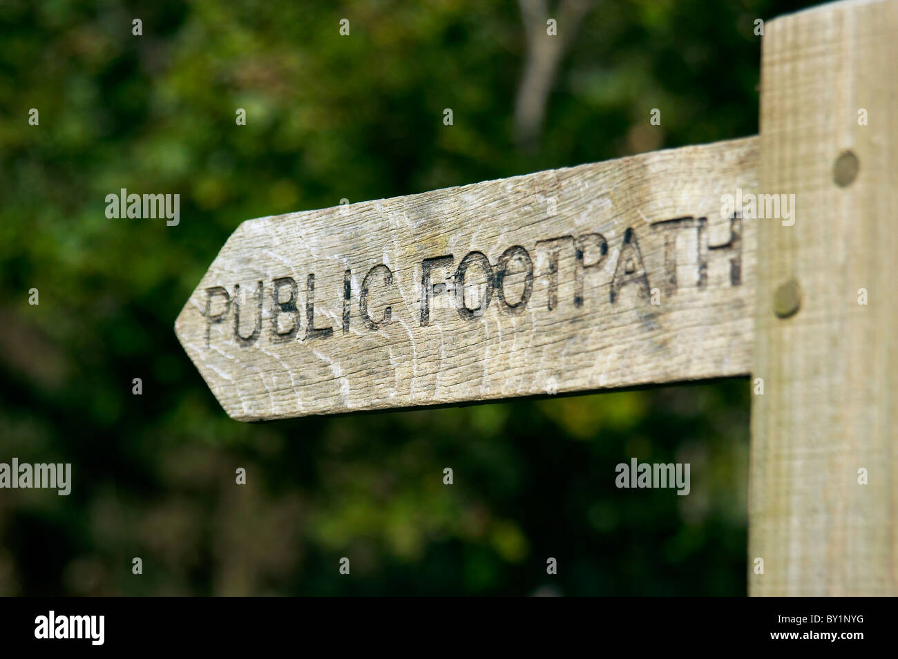 Public Footpath sign England UK Stock Photo - Alamy
