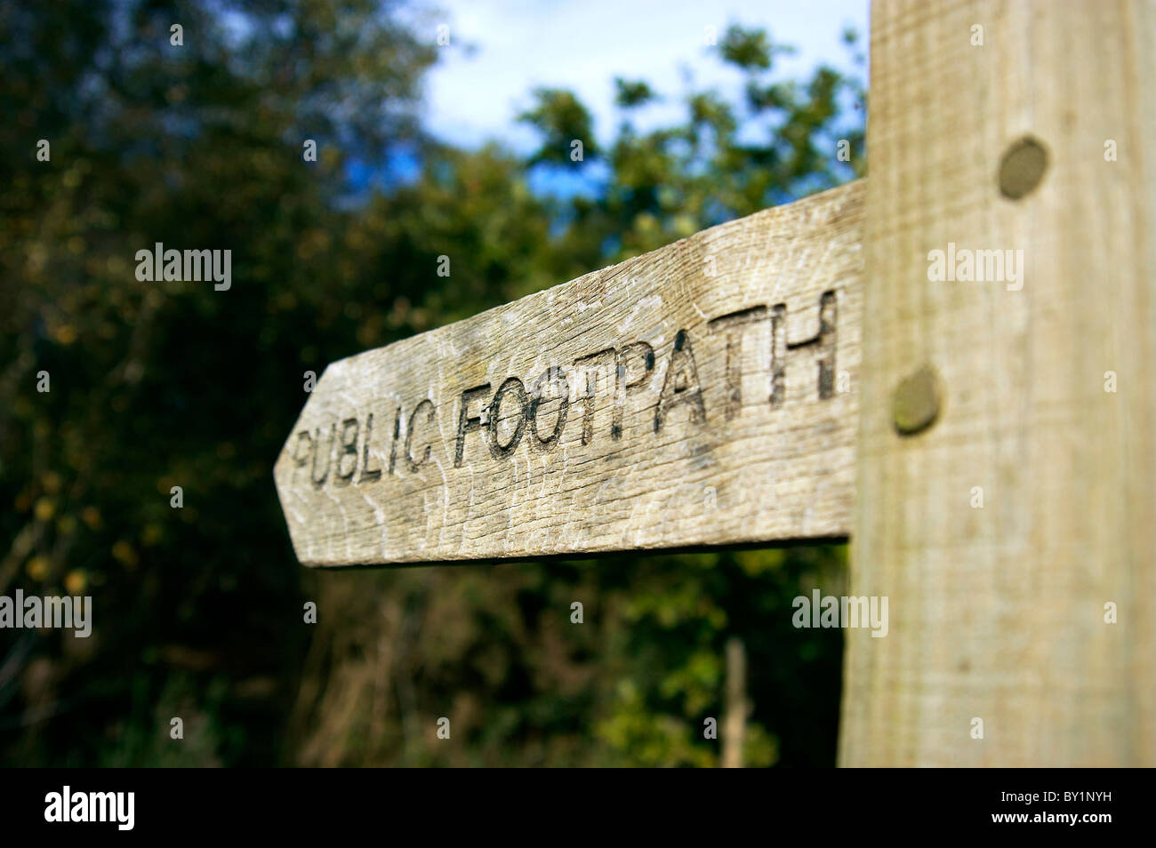 Public Footpath sign England UK Stock Photo - Alamy