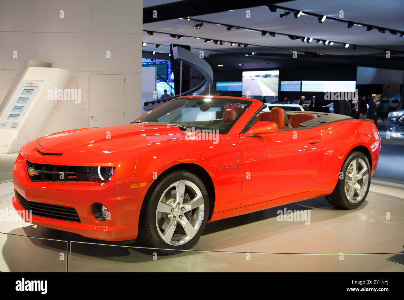 Detroit, Michigan - The Chevrolet Camaro convertible on display at the ...