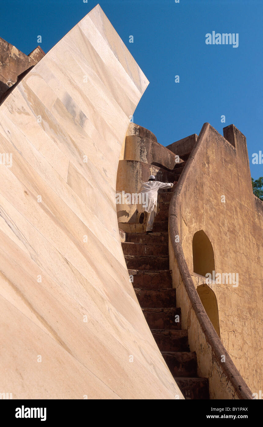 Observatory Jantar Mantar built 1730 by Jai Singh, Jaipur, Rajasthan ...