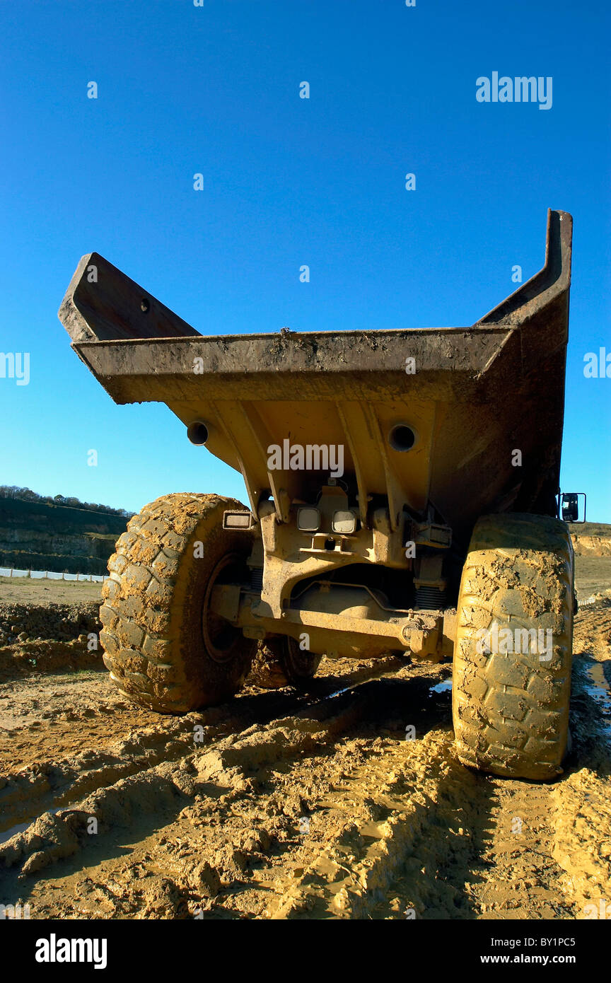 Dumper truck on a construction site Stock Photo - Alamy