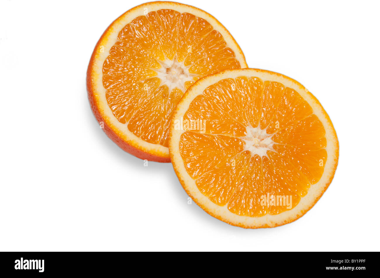 Orange cut in two hi-res stock photography and images - Alamy