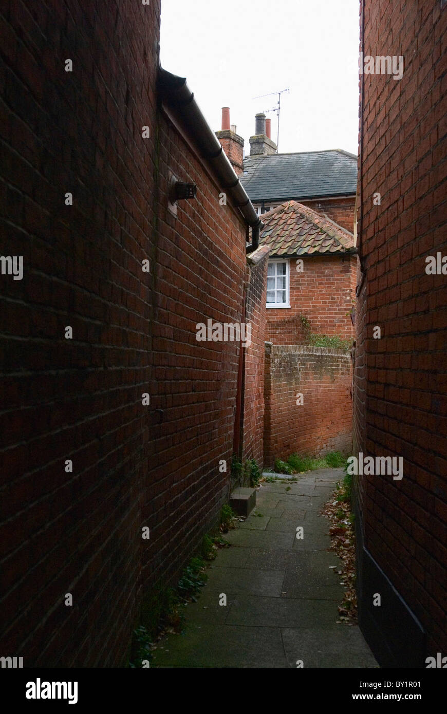 Back alley Woodbridge Suffolk UK Stock Photo - Alamy