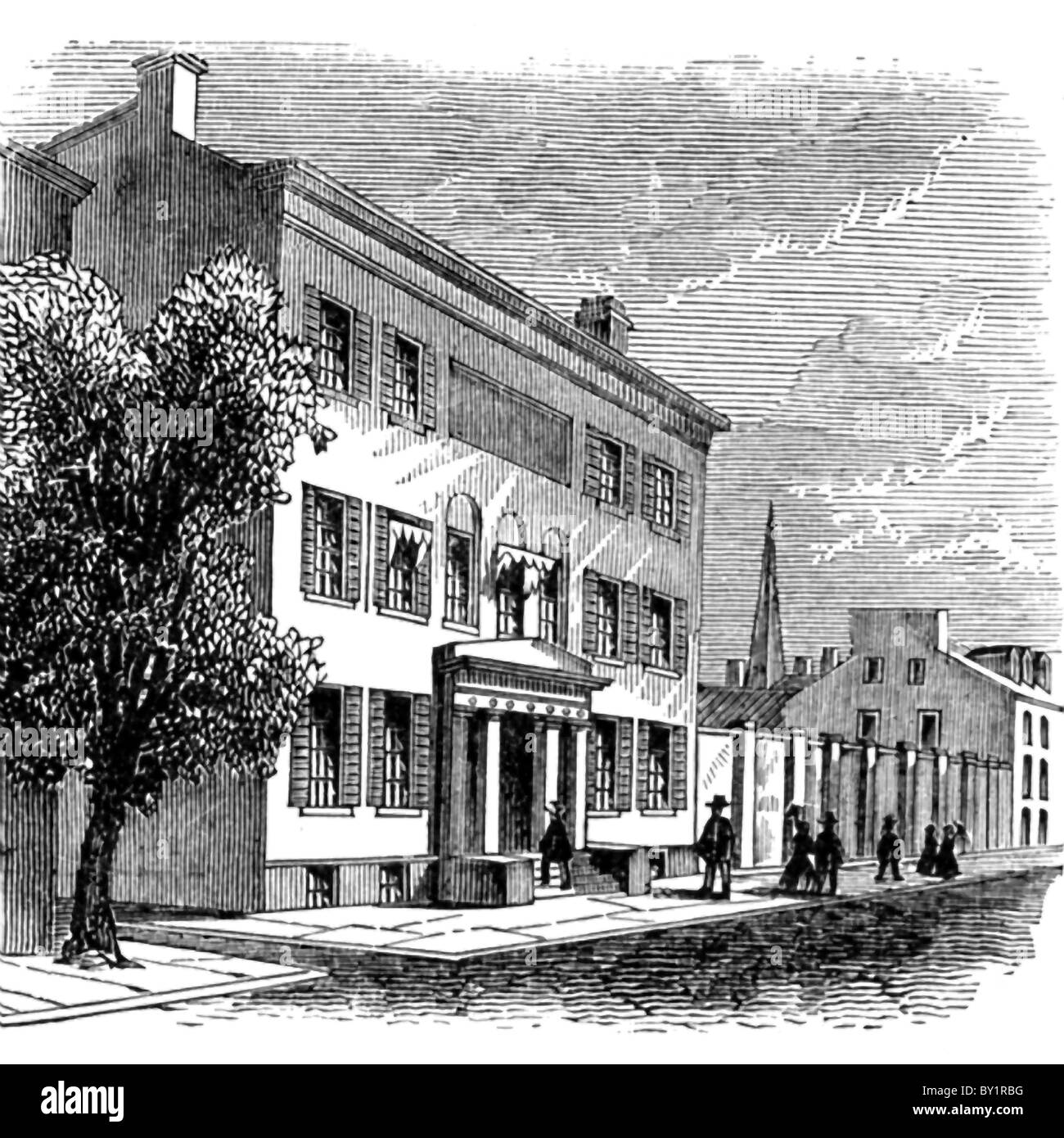 American historian Benson Lossing sketched this illustration of City ...
