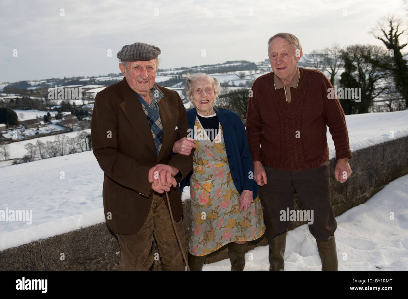 Elderly siblings Cerdin (85), Nancy (87) and Elwyn Williams (73) on ...