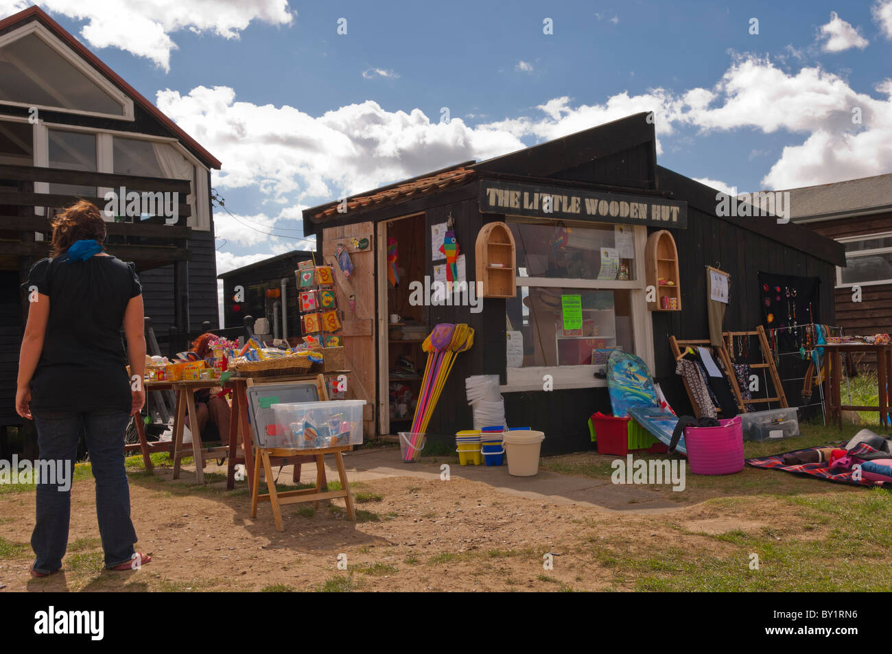 The Little Wooden Hut shop store at Walberswick , Suffolk , England ...