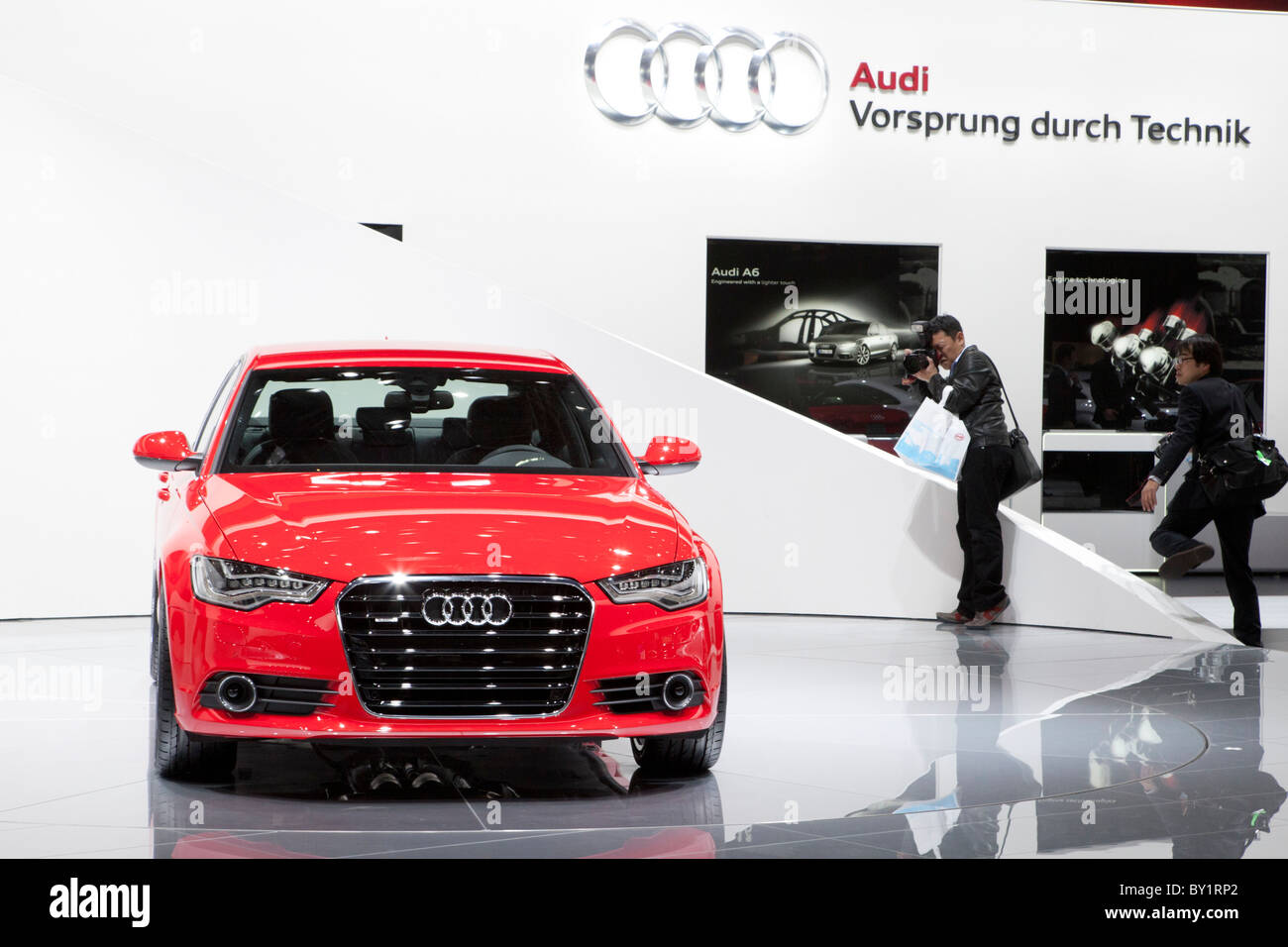 Audi display at North American International Auto Show Stock Photo - Alamy