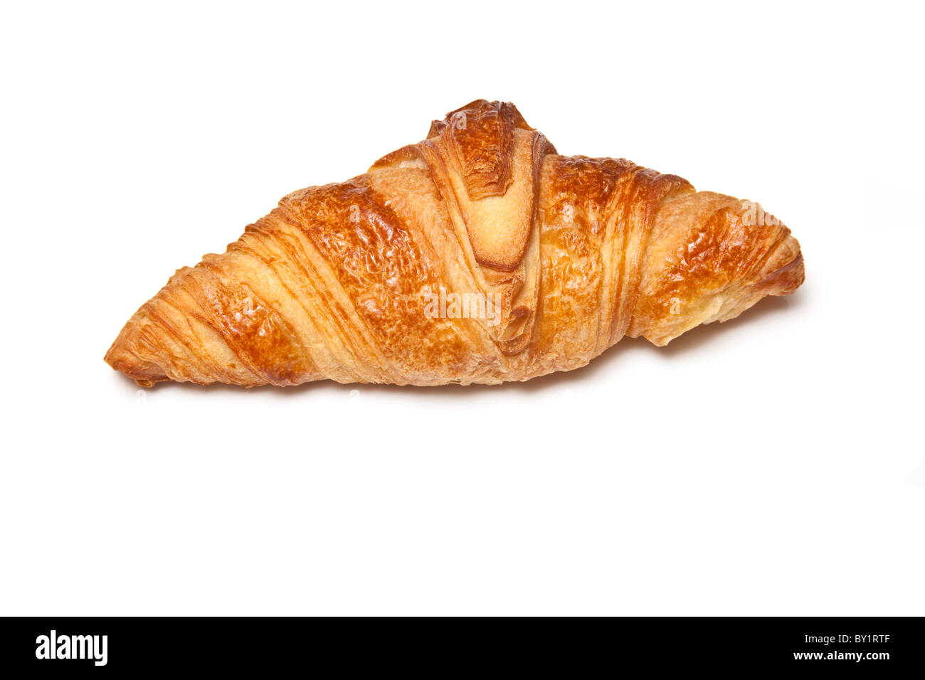 Butter croissant isolated on a white studio background Stock Photo - Alamy