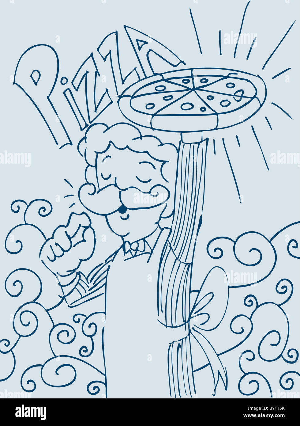 An image of a Pizza Man Stock Photo - Alamy