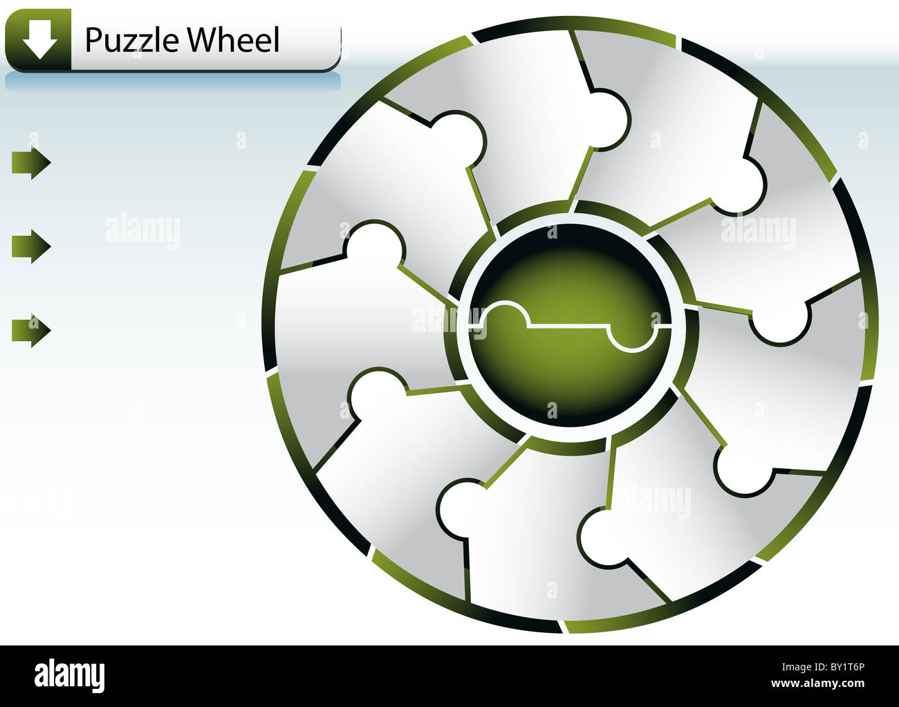 An image of a Puzzle Wheel Chart Stock Photo - Alamy
