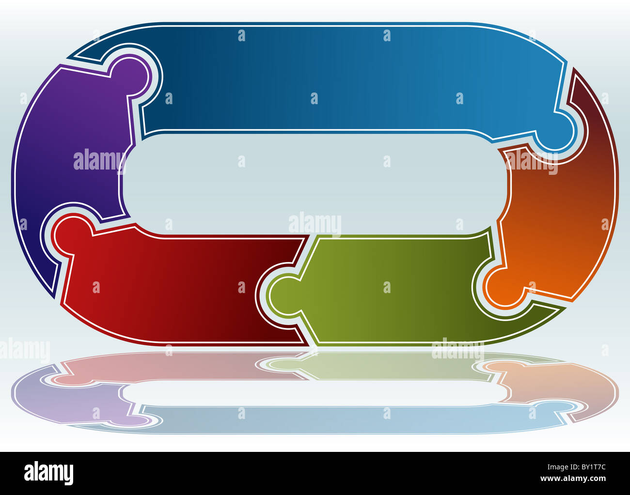 An image of a Puzzle Arrow Graph Stock Photo - Alamy