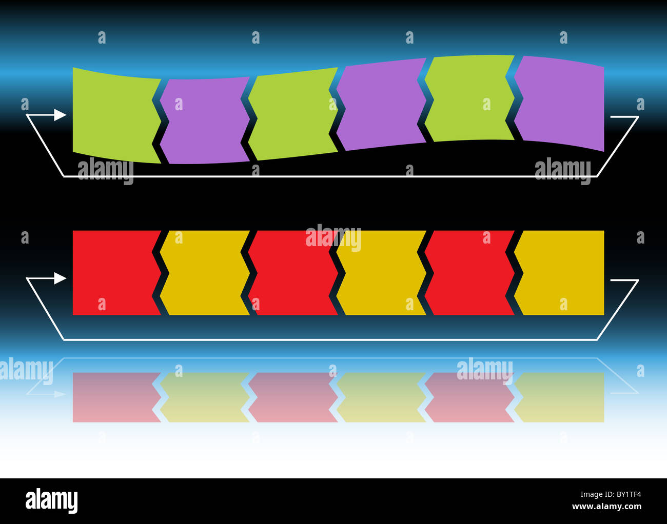 An image of a Chevron Chart Stock Photo - Alamy