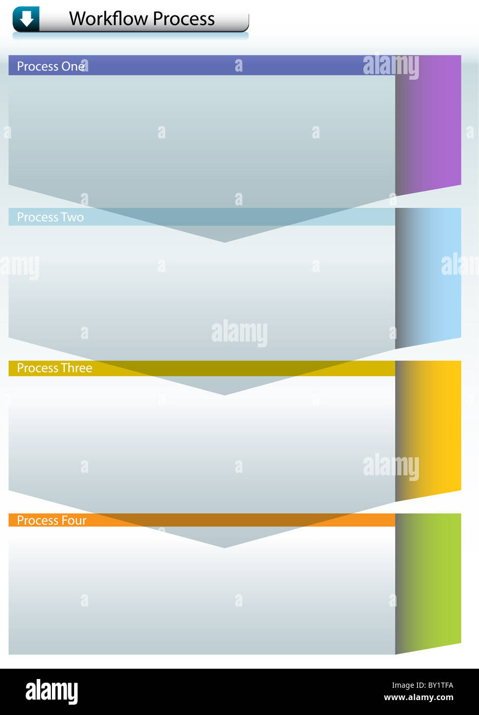 An image of a Work Process Down Chart Stock Photo - Alamy