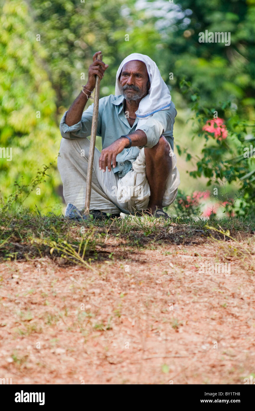 Indian aged farmer hi-res stock photography and images - Alamy