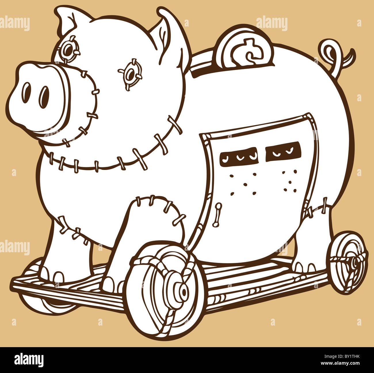 An image of a trojan horse piggy bank Stock Photo - Alamy