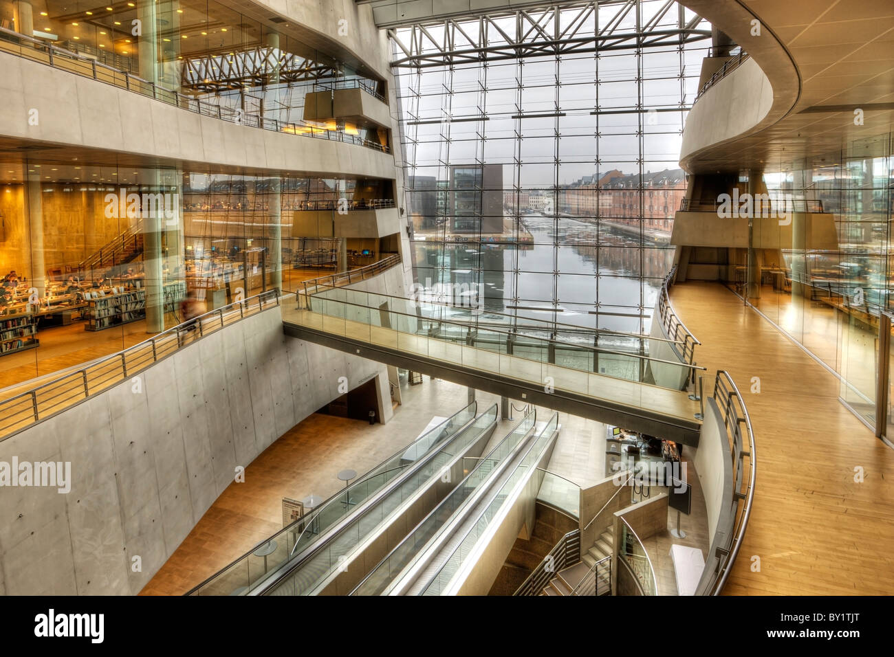 Inside the Royal Library at The Black Diamond building Stock Photo - Alamy