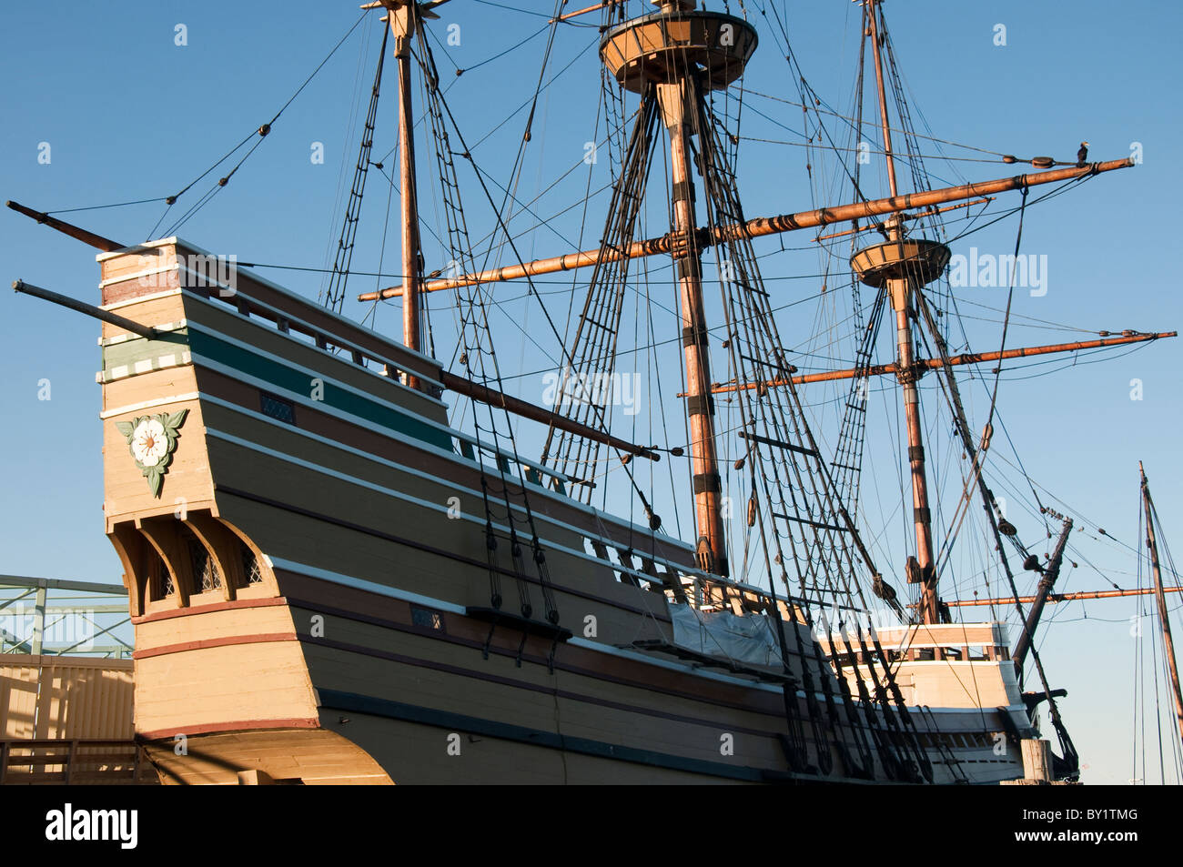 The Mayflower 2 replica of the vessel that the Pilgrim Fathers sailed ...
