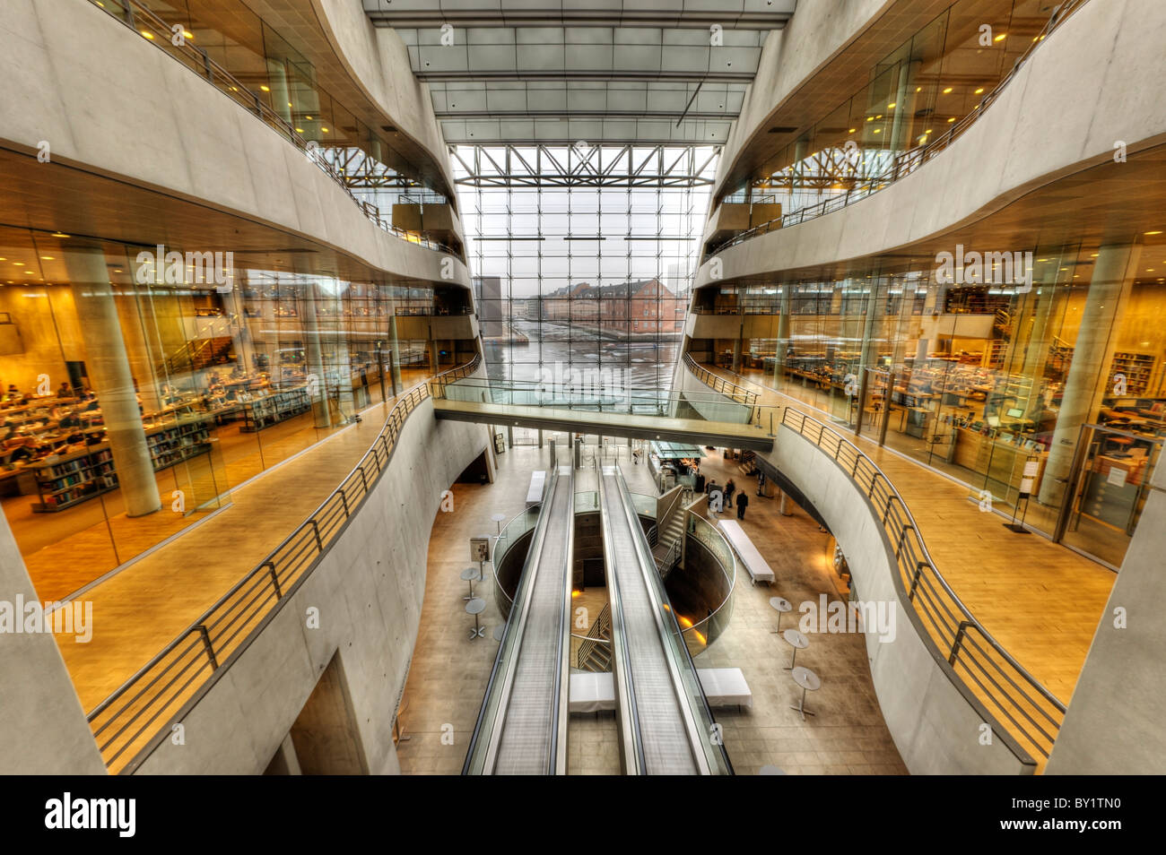 Inside the Royal Library at The Black Diamond building Stock Photo - Alamy