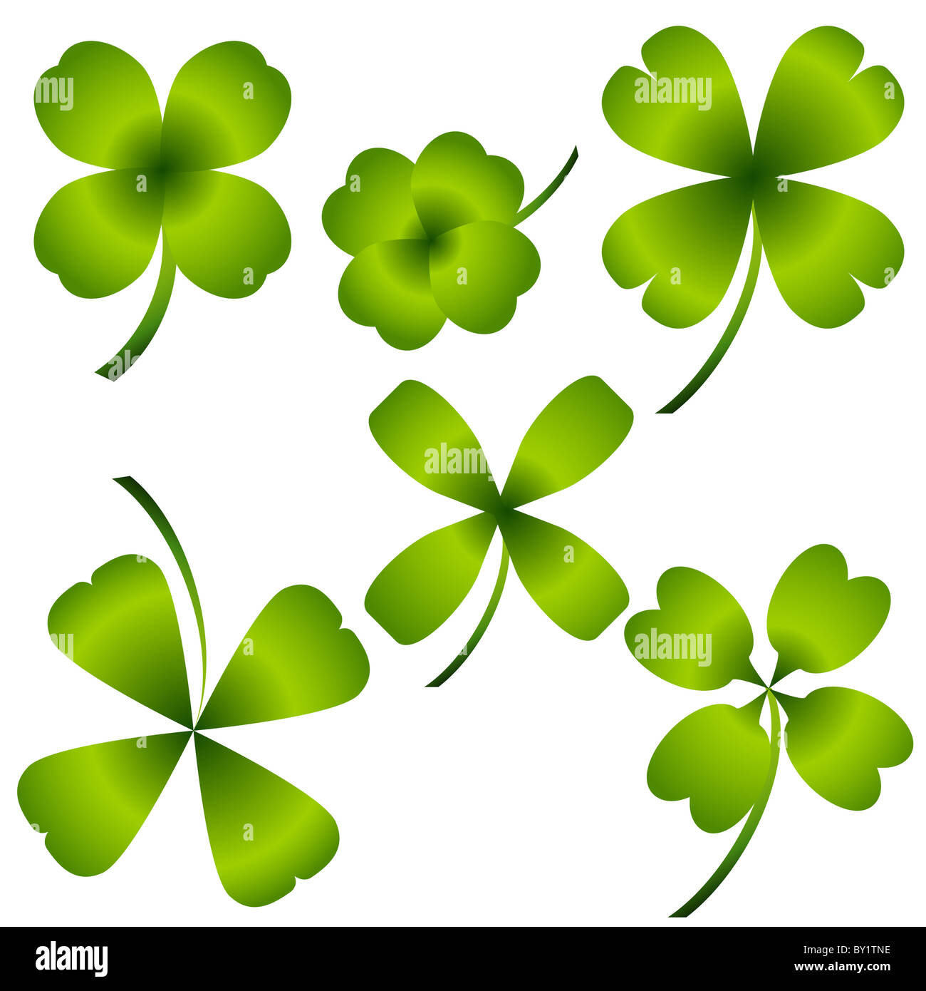 An image of a four leaf clover set Stock Photo - Alamy