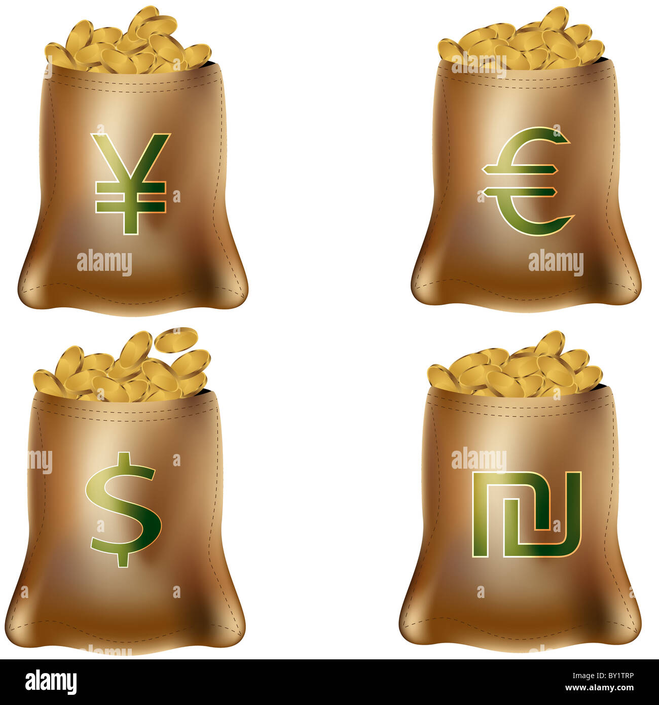 An image of international money bags Stock Photo - Alamy