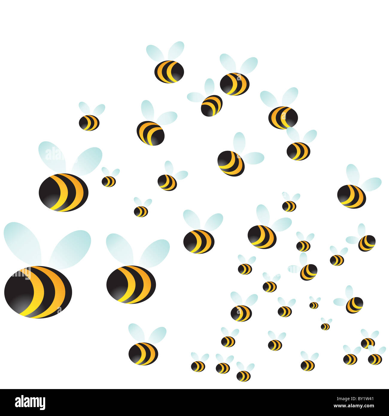 An image of a swarm of bees Stock Photo - Alamy