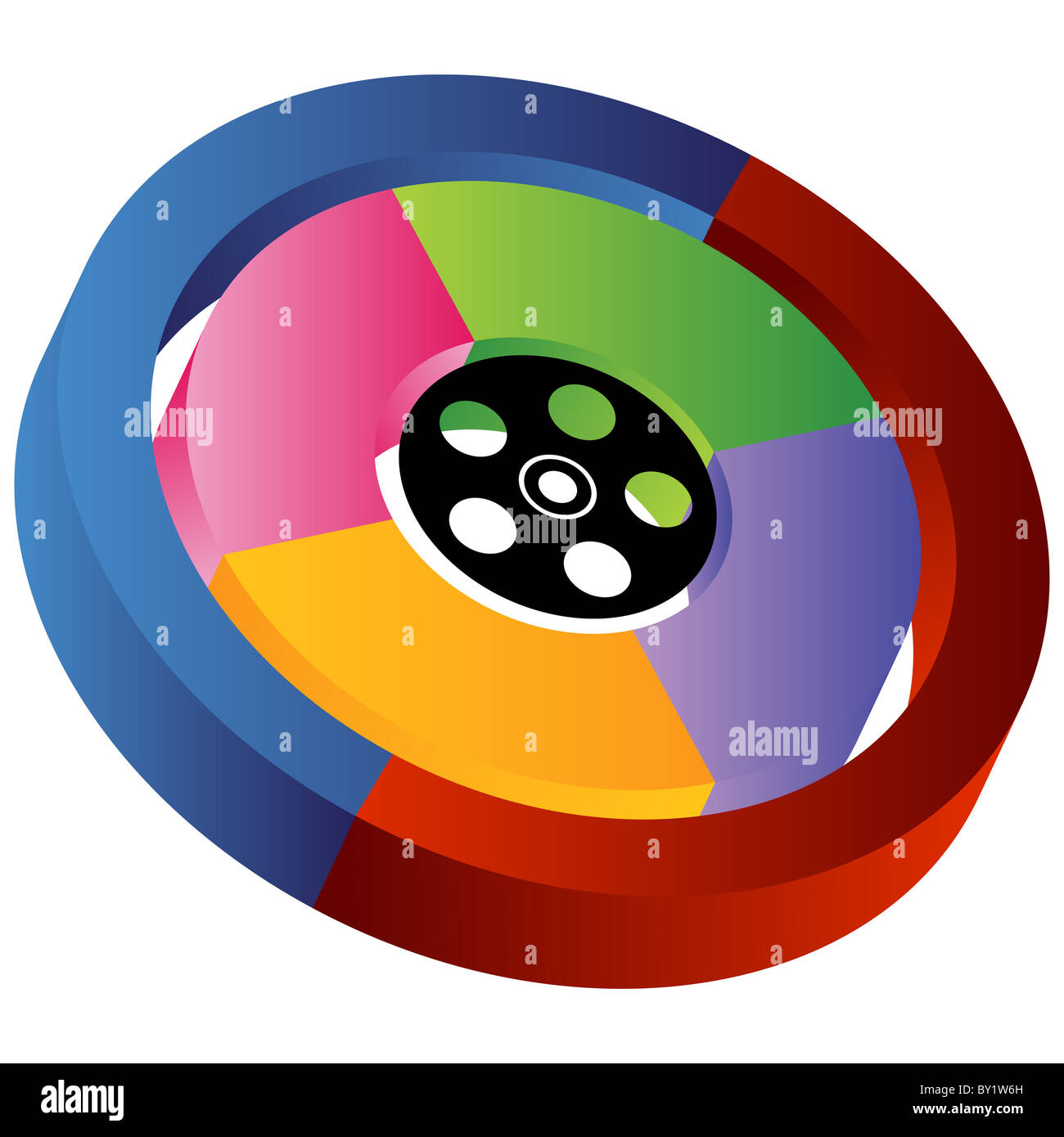 An image of a 3D entertainment wheel - blank Stock Photo - Alamy