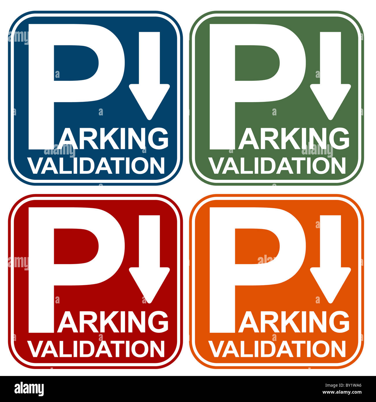 An image of a parking validation sign Stock Photo - Alamy