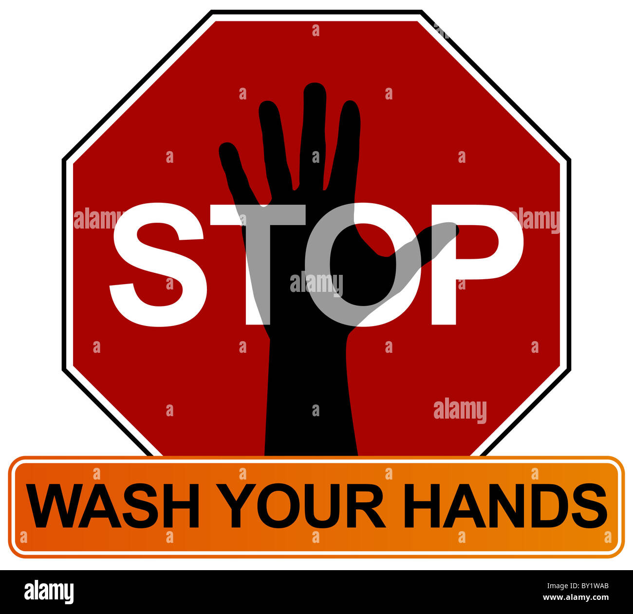 An image of a hand washing sign Stock Photo - Alamy