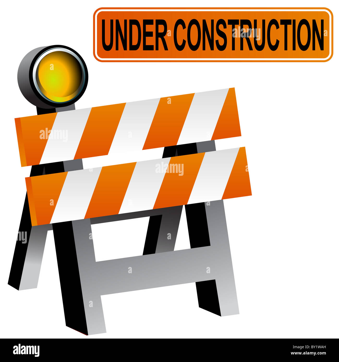 A 3D image of a construction barricade Stock Photo - Alamy
