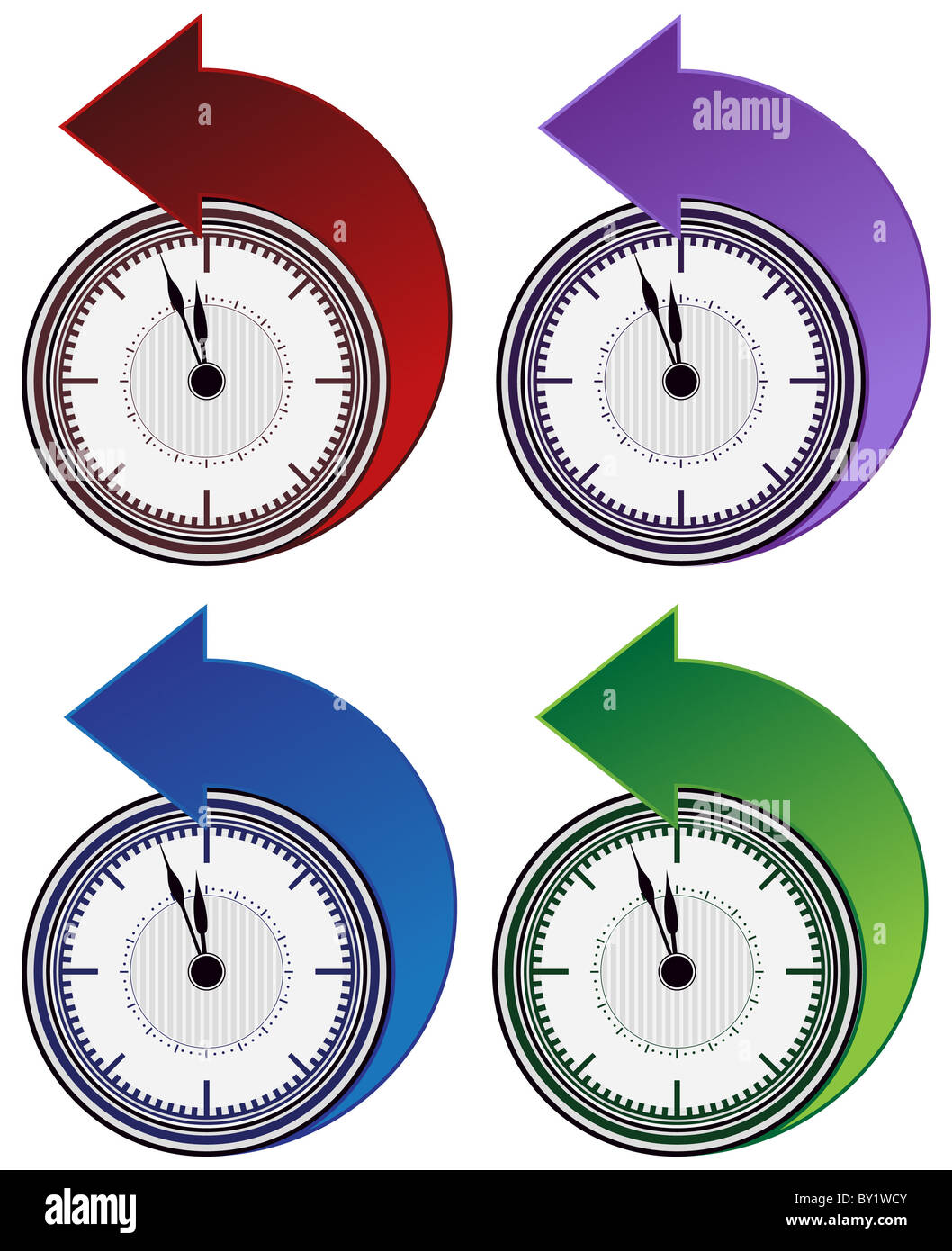 Clock rewind icon hi-res stock photography and images - Alamy