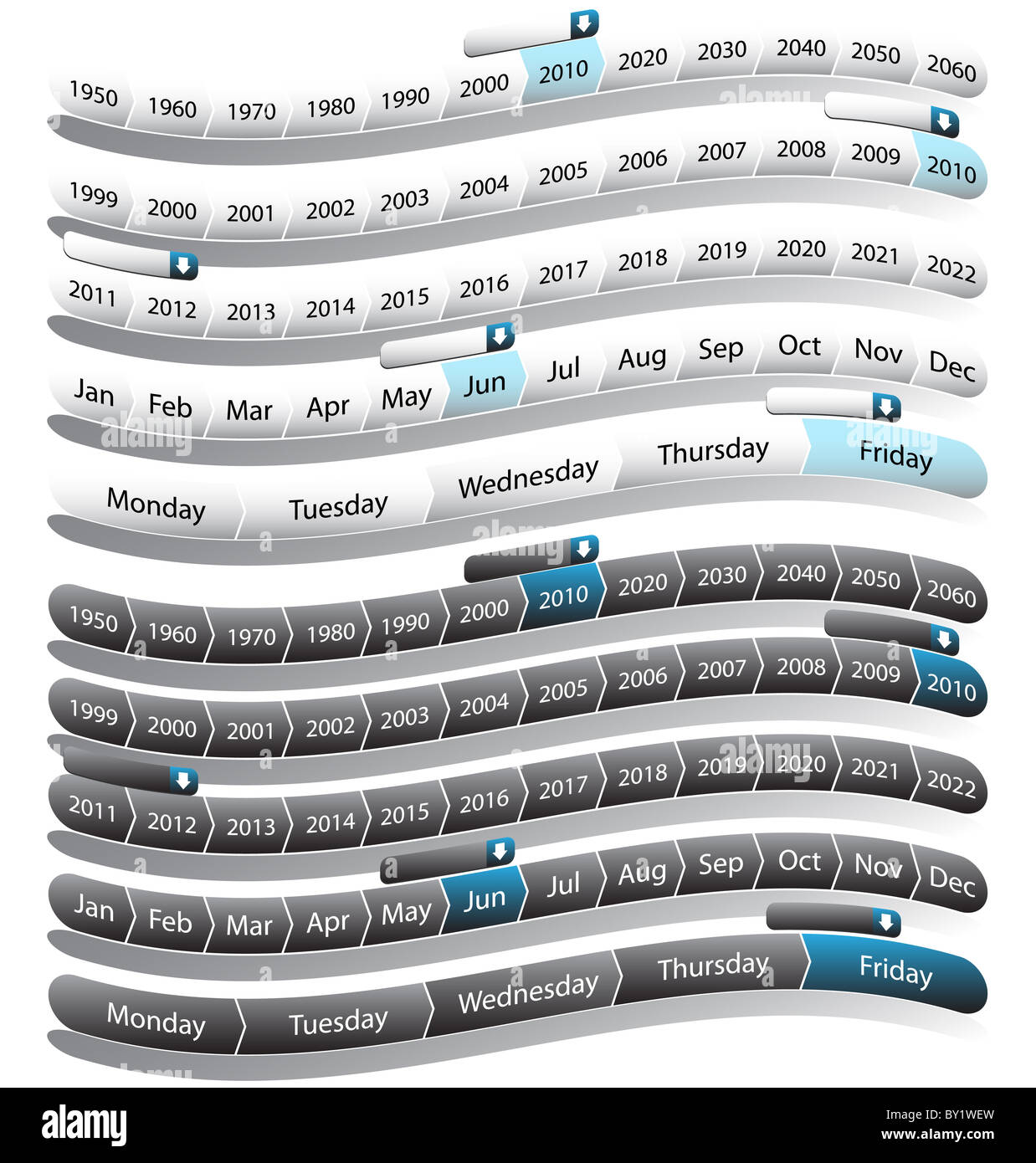 An image of a timeline - wave style Stock Photo - Alamy