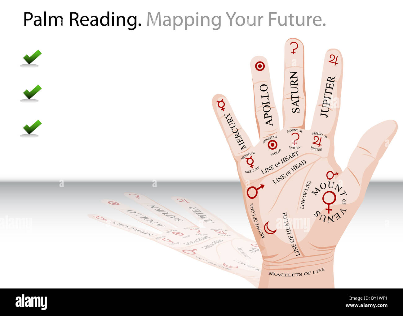 Palm reading map hi-res stock photography and images - Alamy