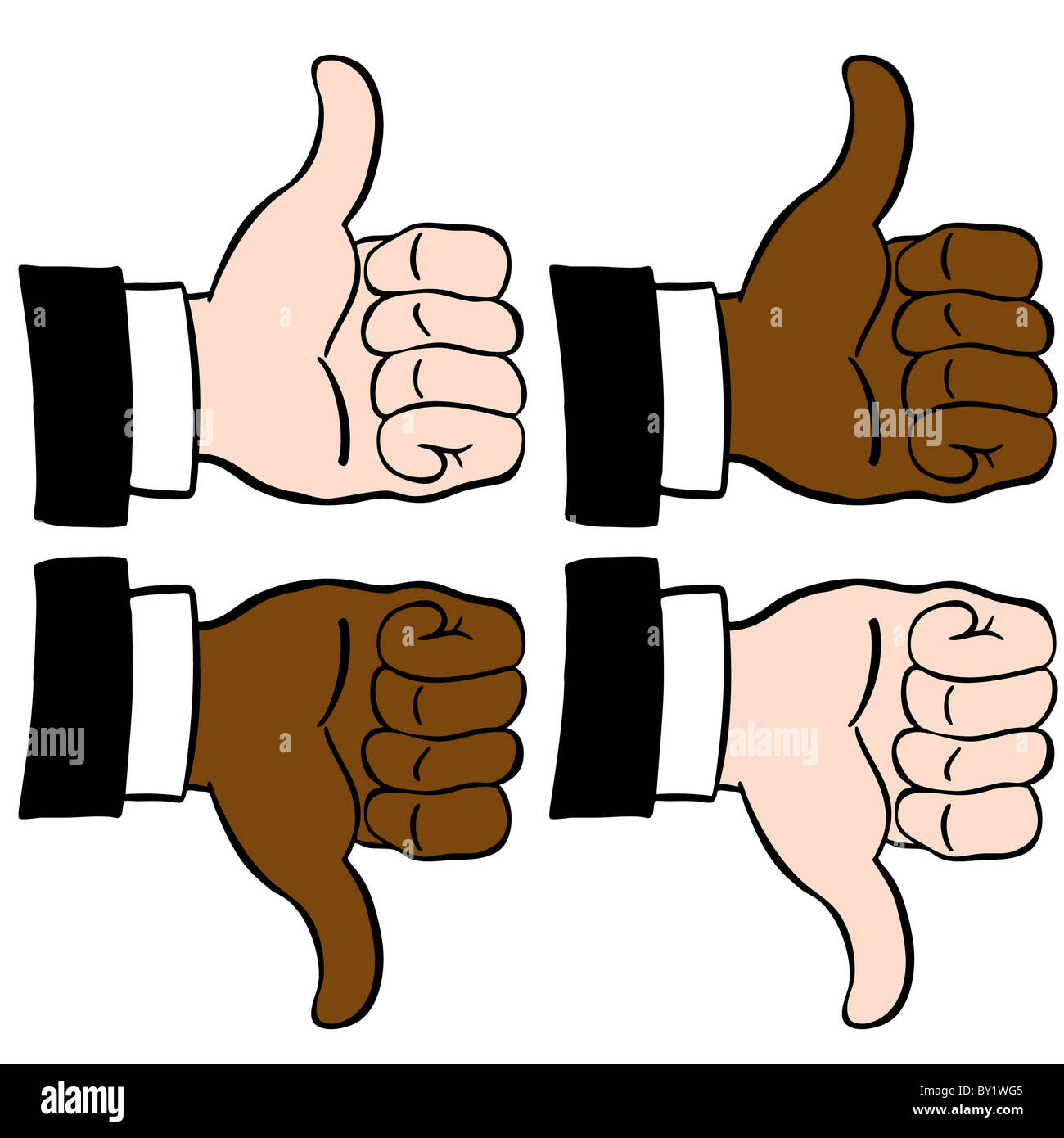 Thumbs up and down clipart hi-res stock photography and images - Alamy