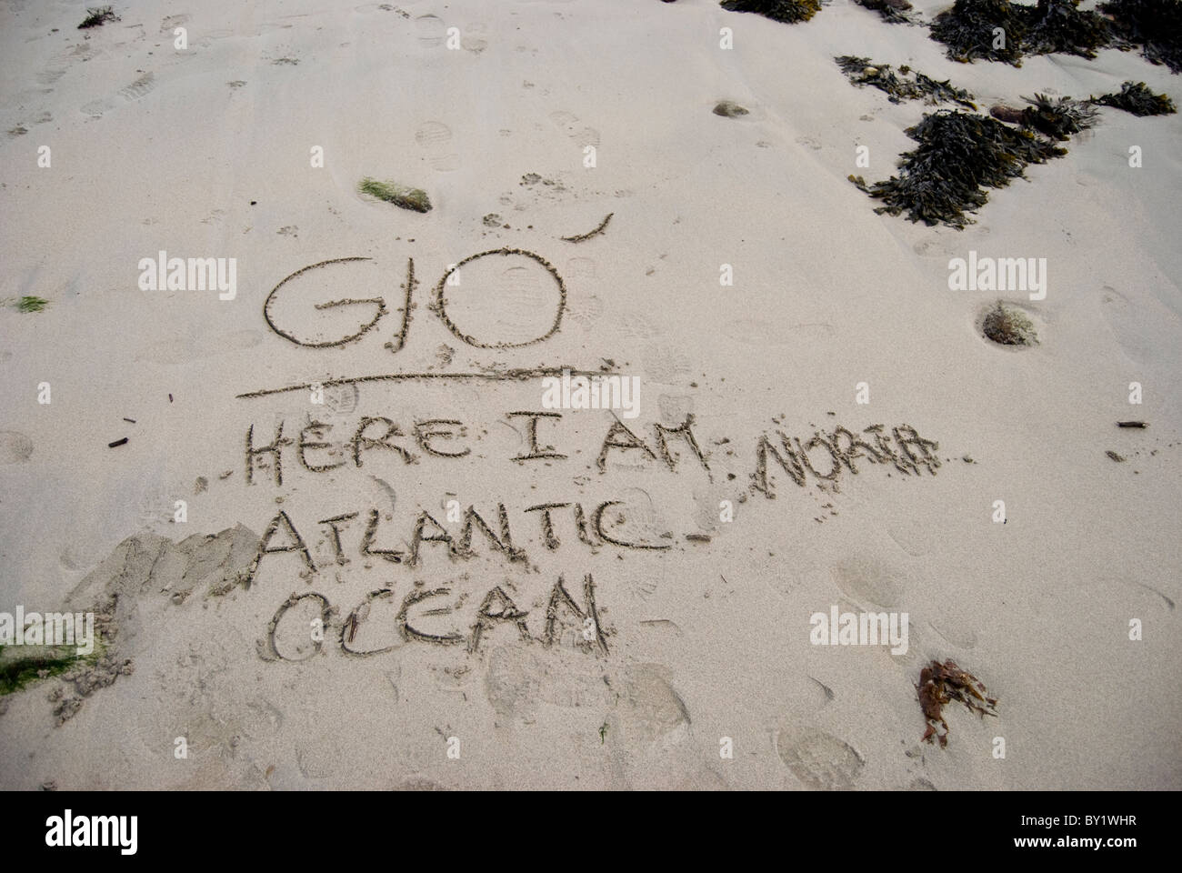 Write in sand hi-res stock photography and images - Alamy