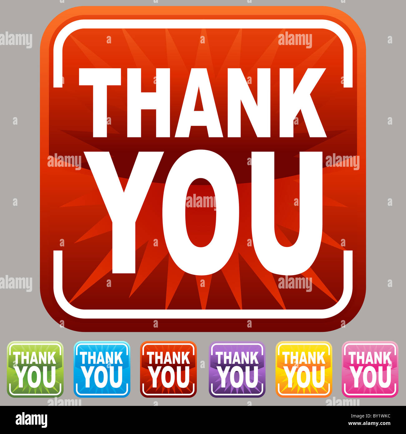 An image of a thank you buttons Stock Photo - Alamy