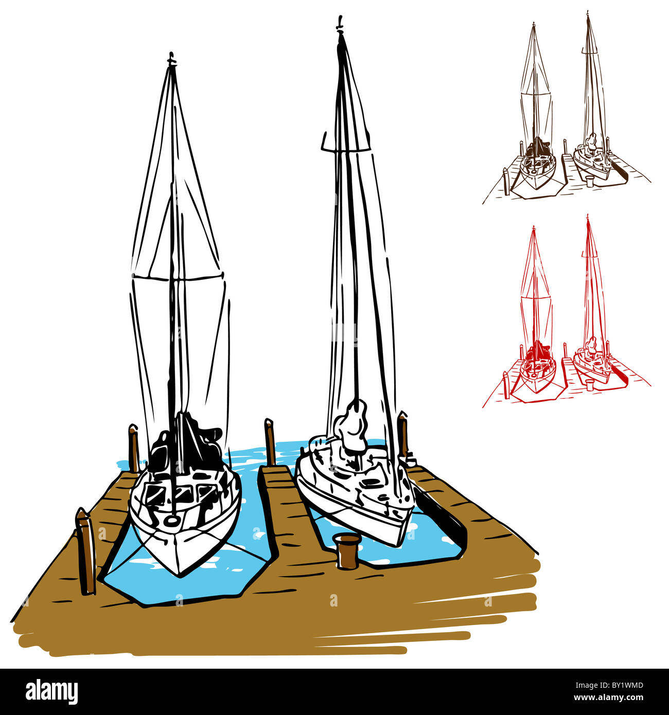 Two wooden sailboats boats hi-res stock photography and images - Alamy