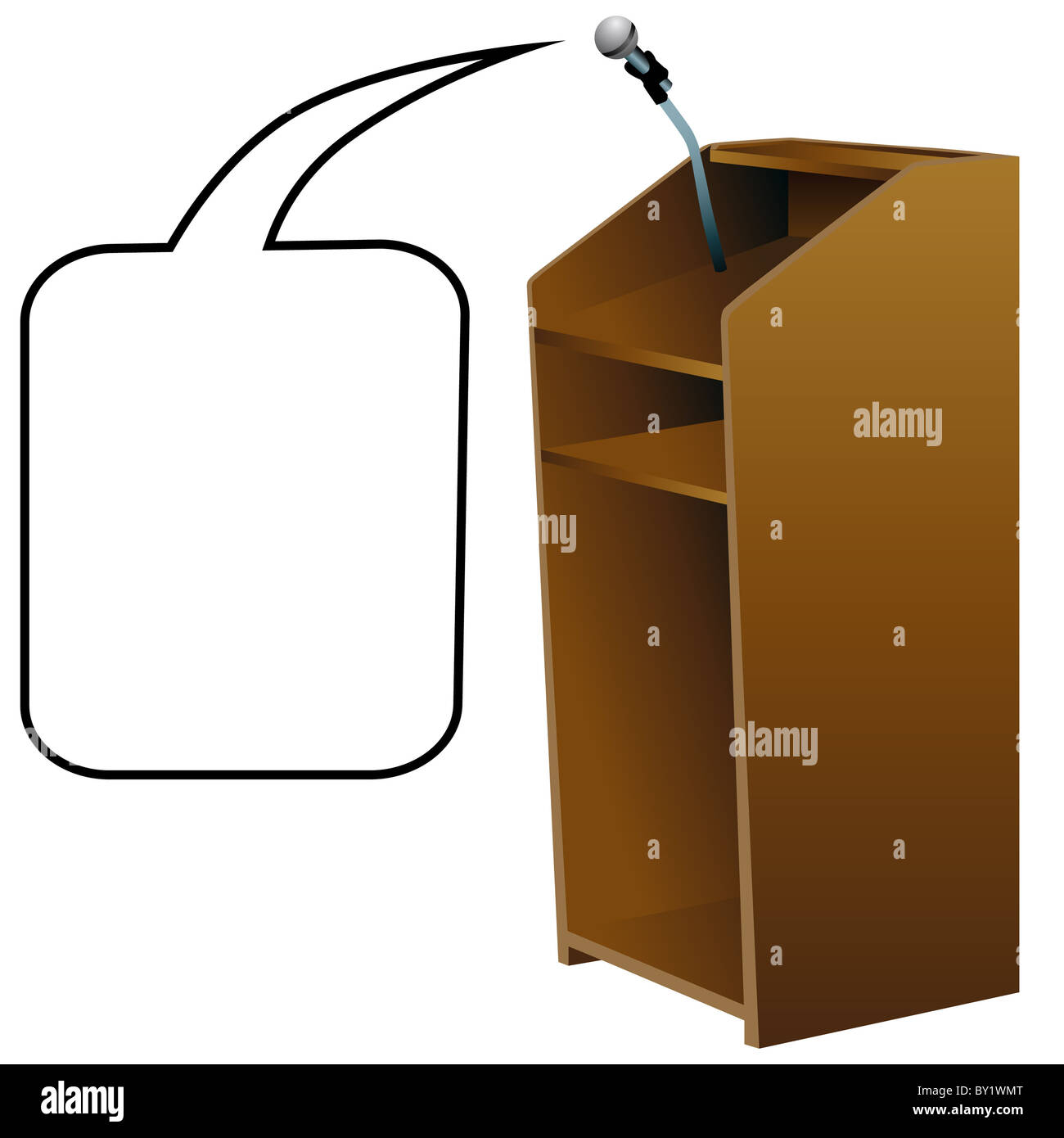 Drawing podium microphone stand hi-res stock photography and images - Alamy