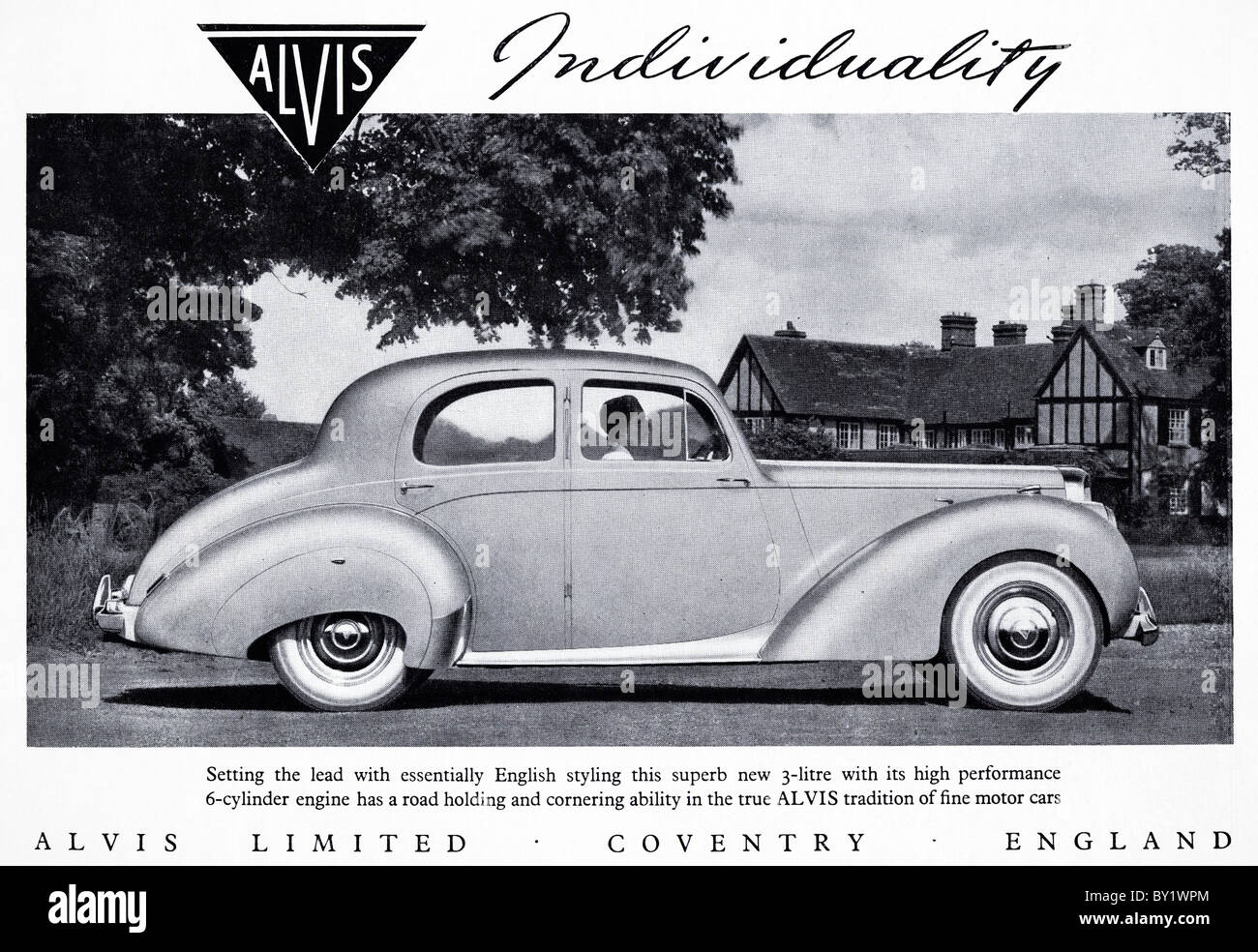 Original advert for Alvis TA 21 3-Litre 4 door saloon 1316 cars were ...