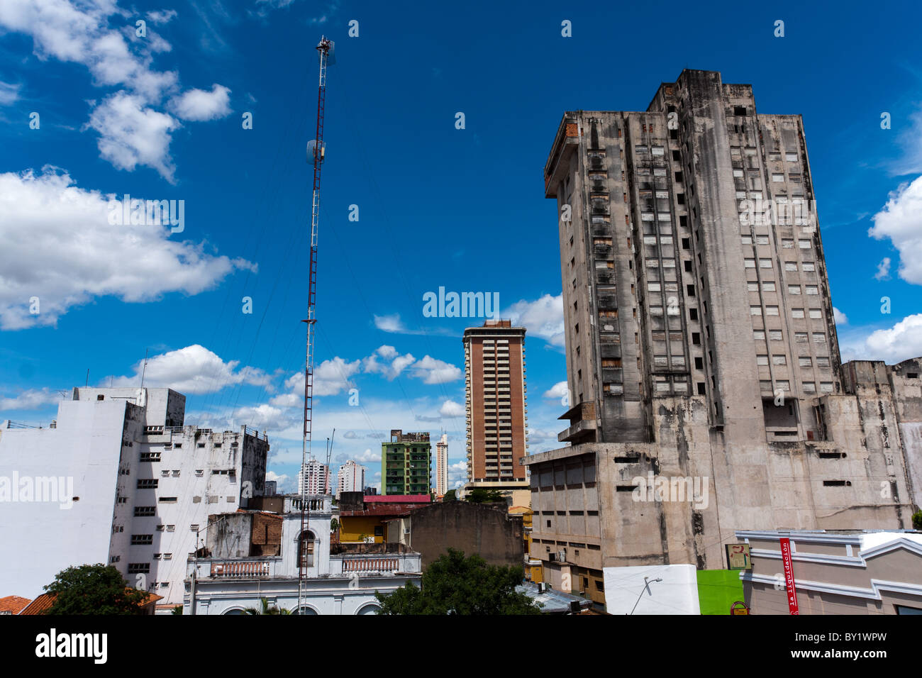 Cityscape, old downtown, historic centre of Asuncion, Paraguay Stock ...