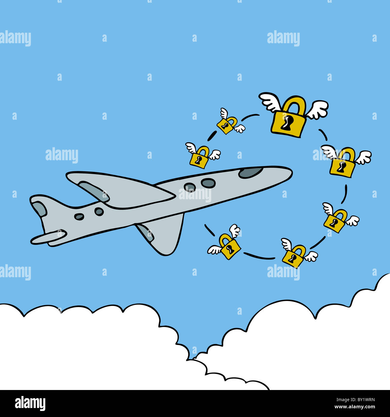 An image representing cockpit security Stock Photo - Alamy