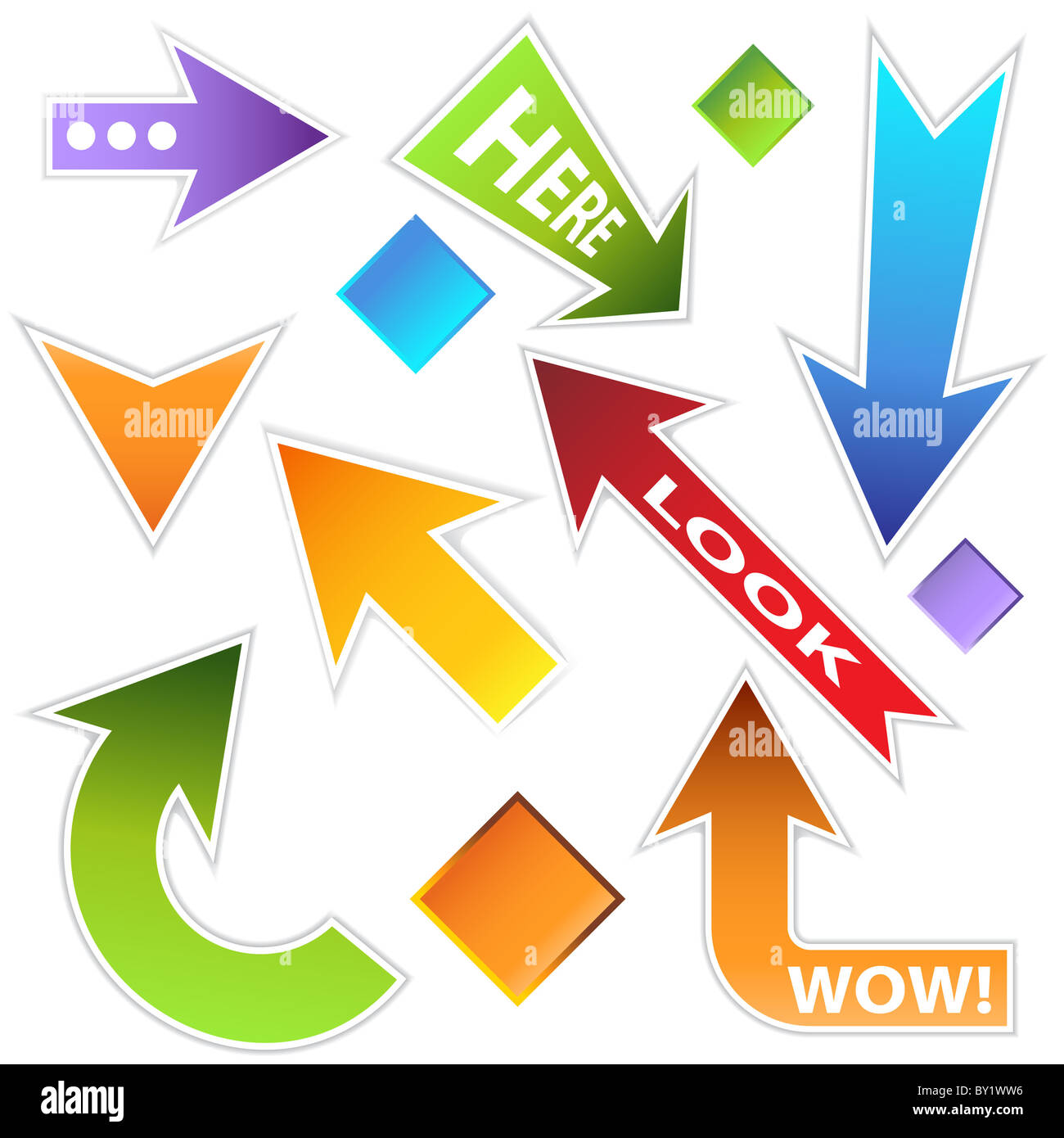 An image of a message arrow set Stock Photo - Alamy