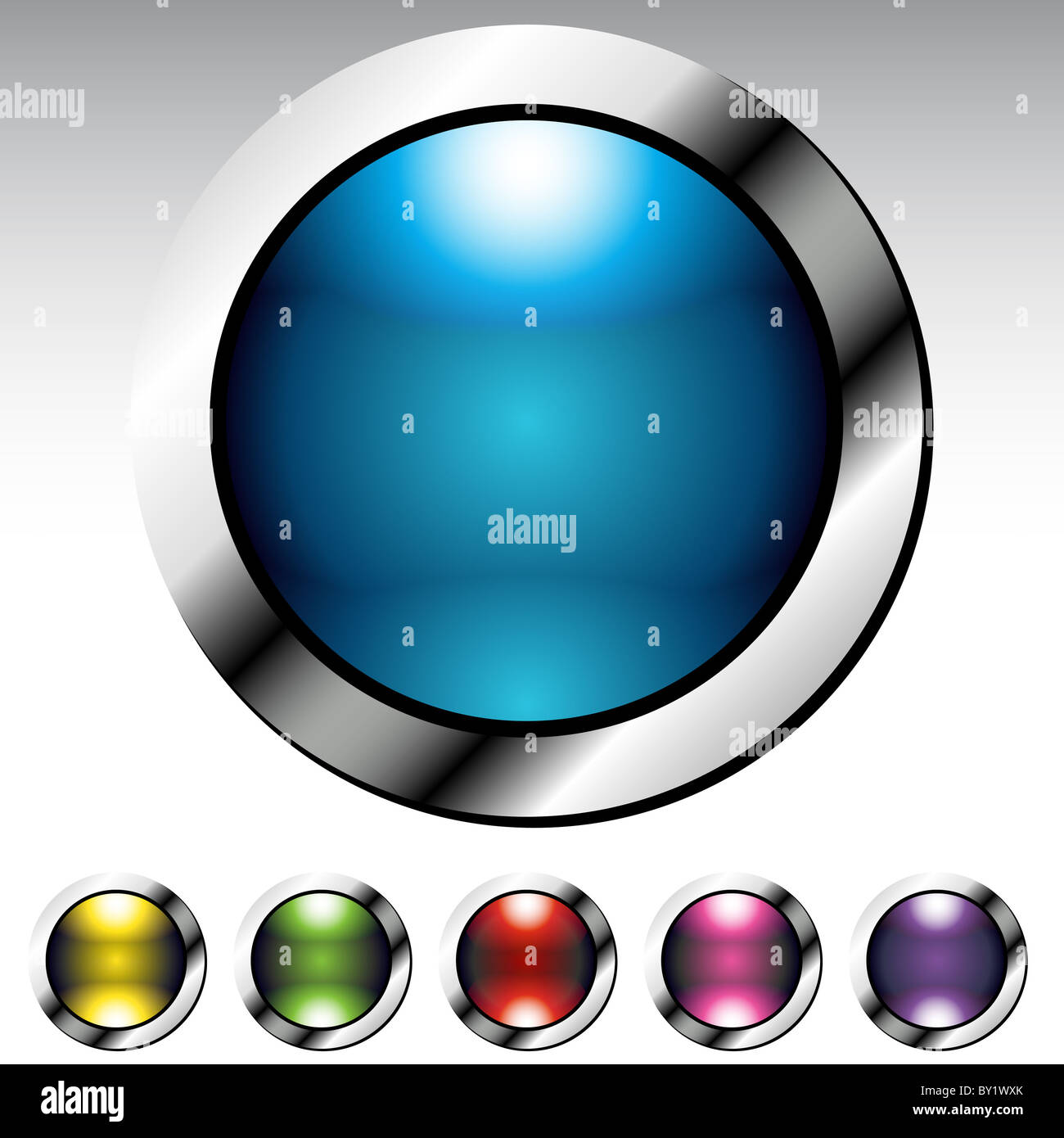 An image of a glossy button metallic set Stock Photo - Alamy