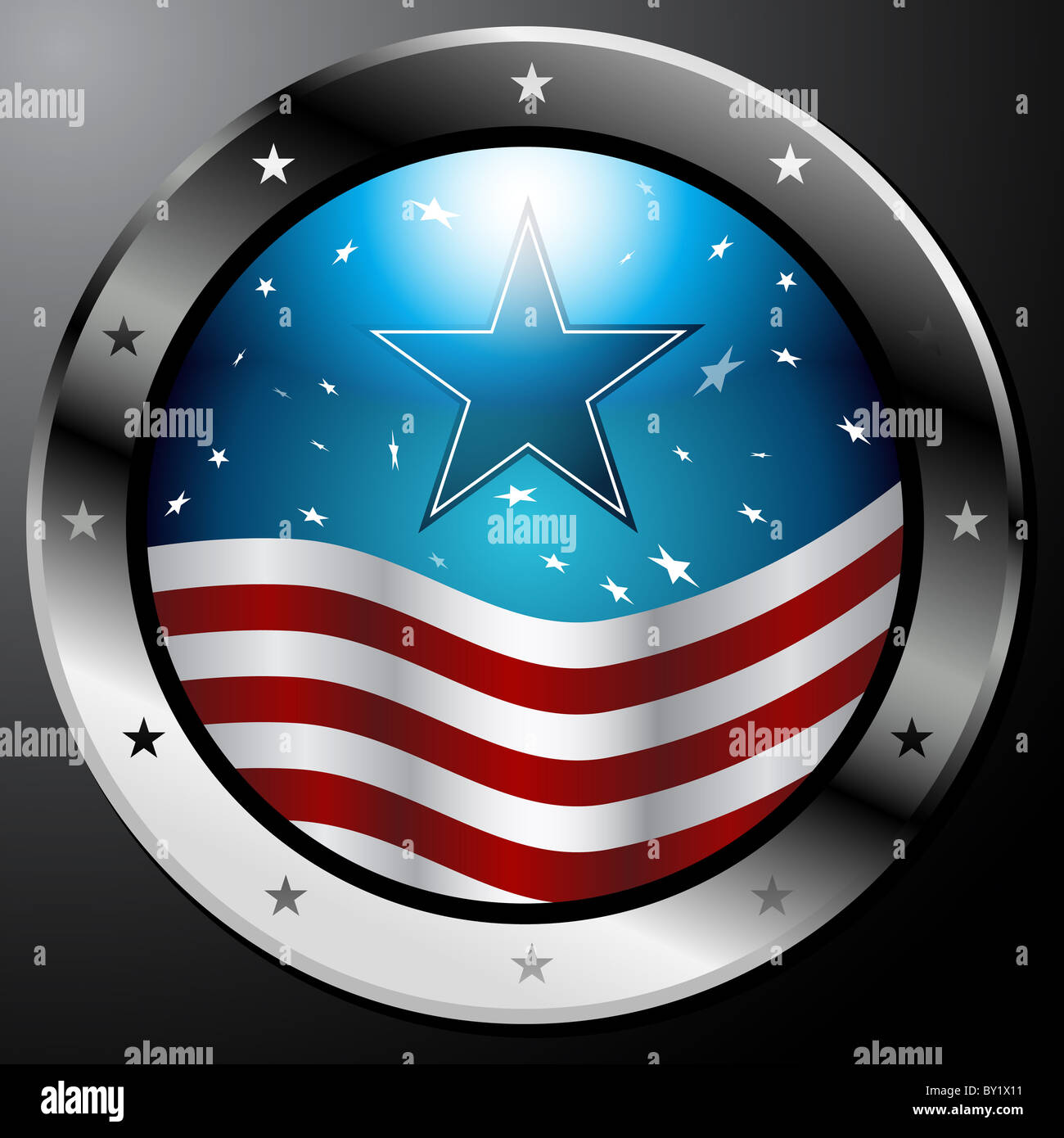 An image of an American Flag button Stock Photo - Alamy