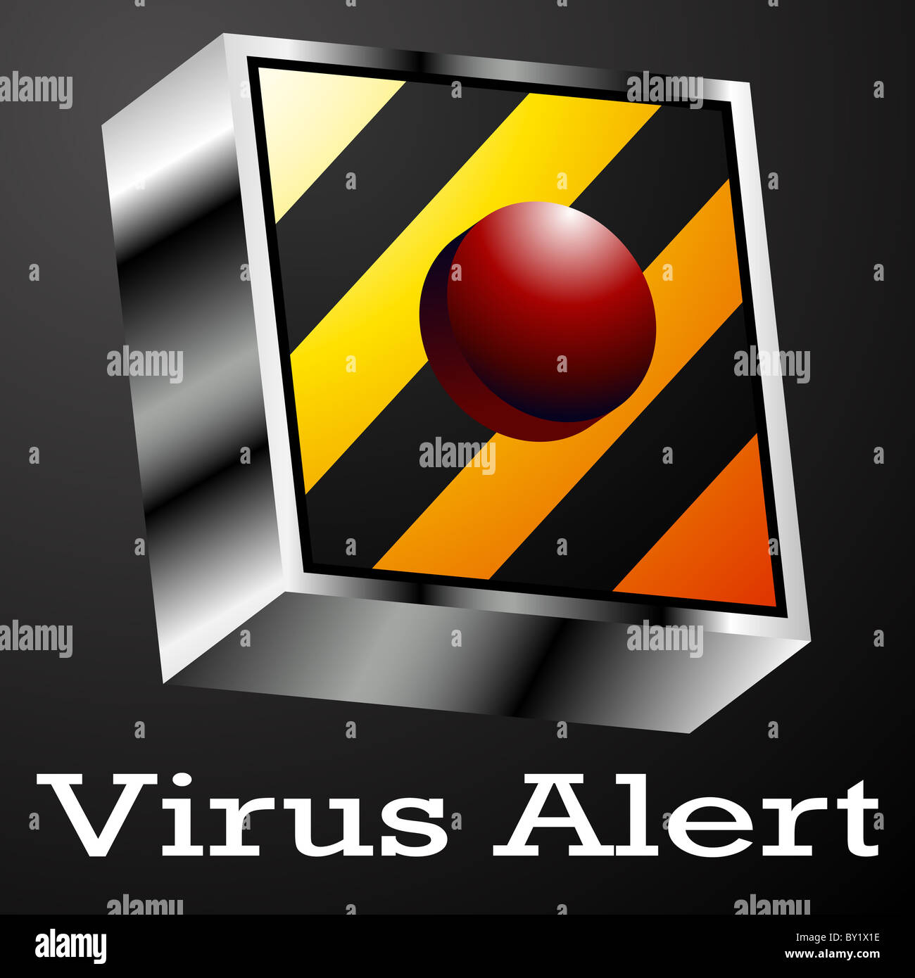 An image of a virus alert button Stock Photo - Alamy